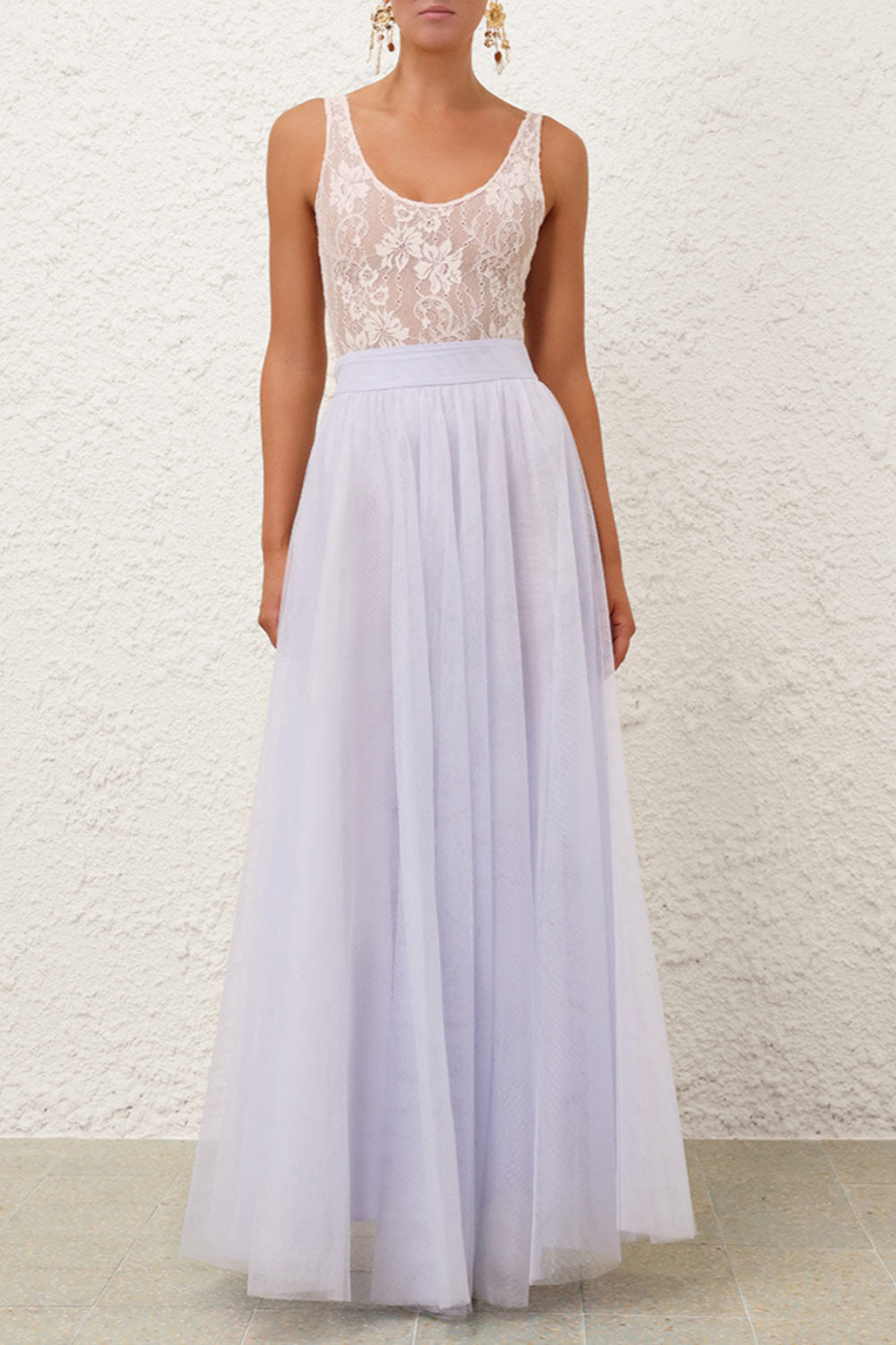 Lace Scoop Neck Bodysuit Pale Pink – CURIO at Faena Bazaar