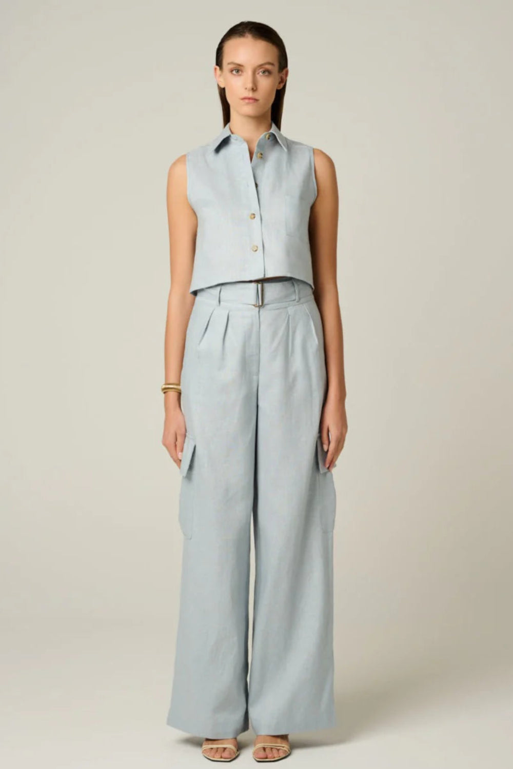 Maggie Pant Dusty Blue Pant (Final Sale) – CURIO at Faena Bazaar