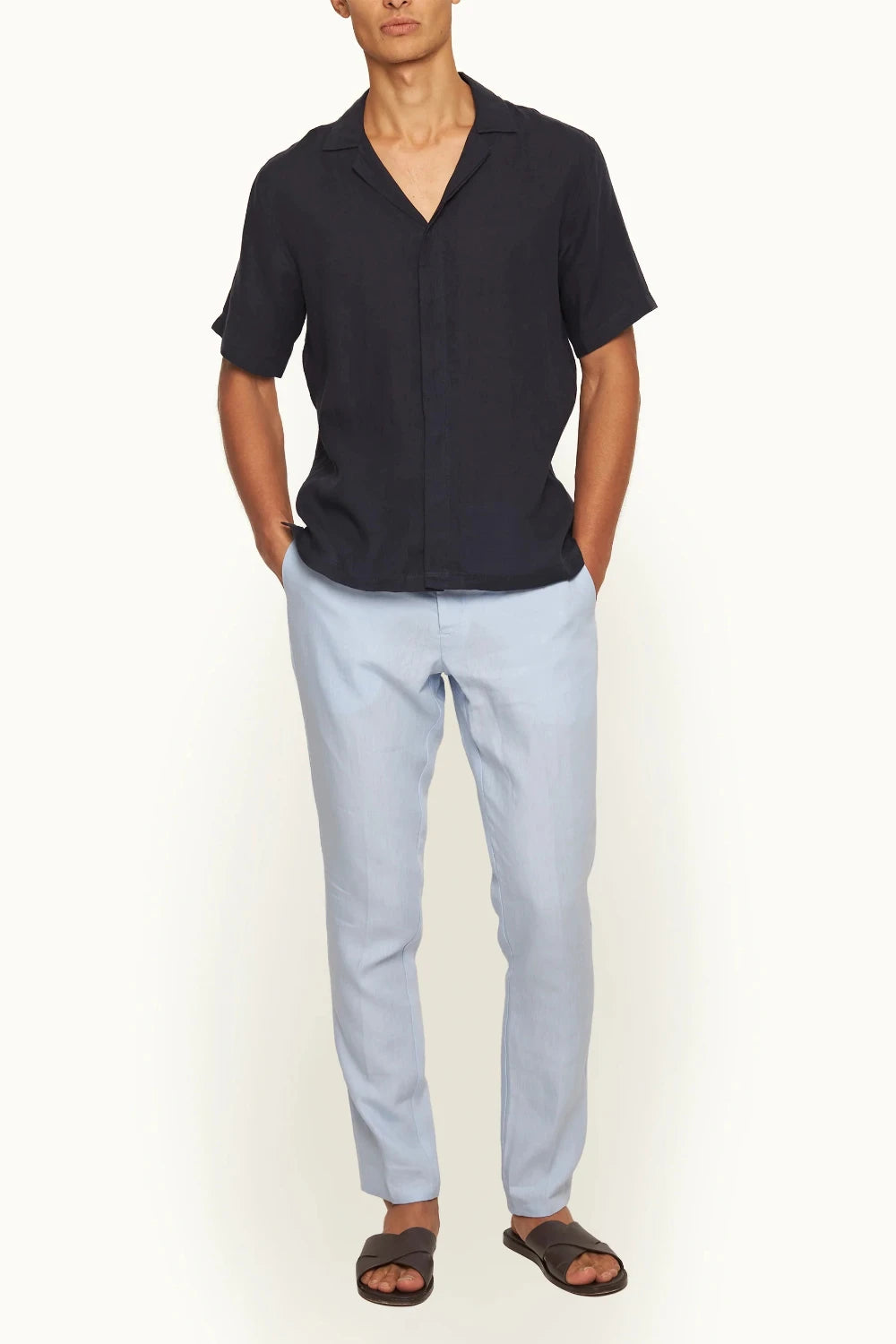 Griffon Italian Linen Springwater Blue Pant – CURIO at Faena Bazaar